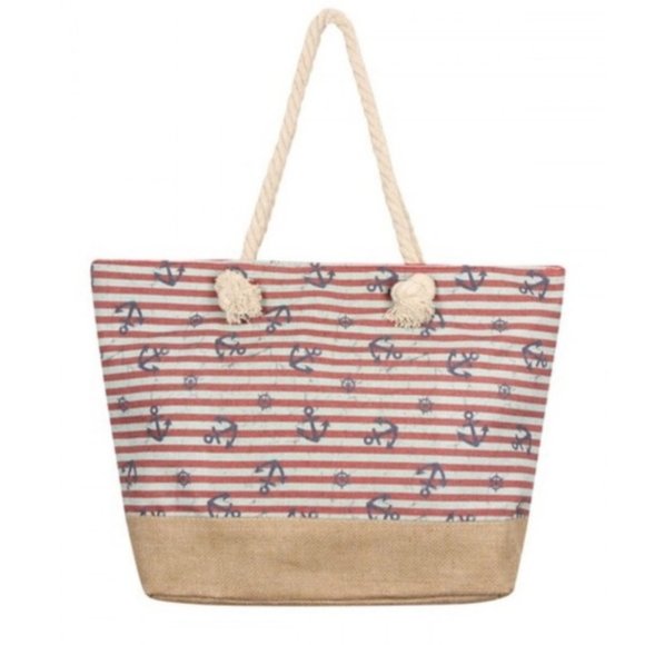 Afla Bags | Bags | Bogo Last One Alfa Bags Anchor Print Totebeach Bag ...